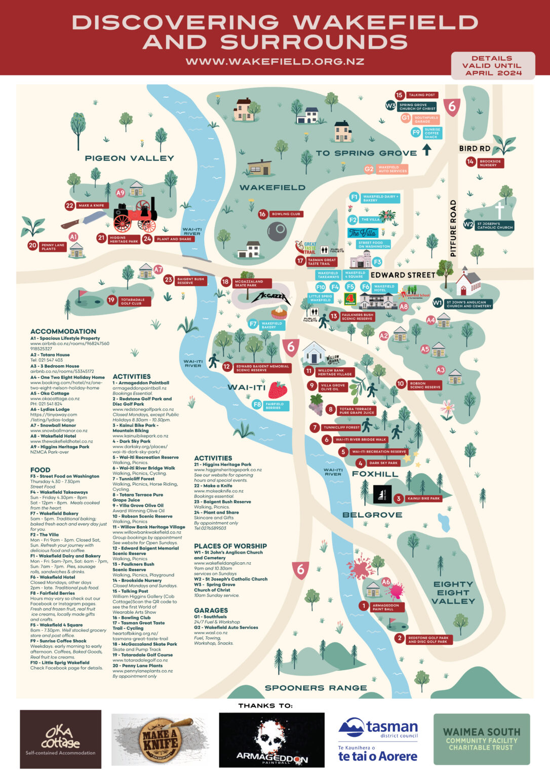 Discovering Wakefield & Surrounds Map – Wakefield Village
